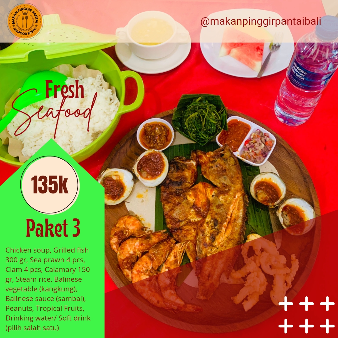 menu makan pinggir pantai bali